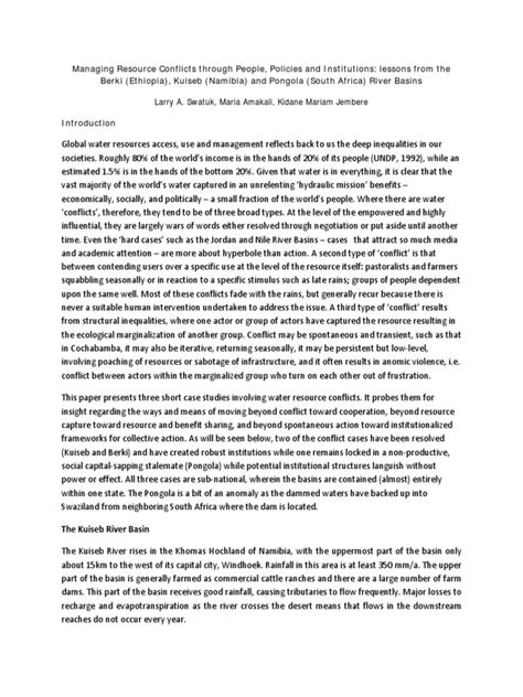 Managing Resource Conflicts Through Peop Pdf Pdf Natural Resource