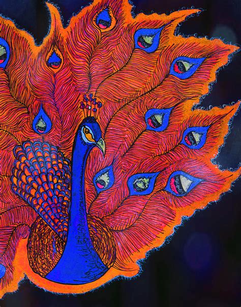 Orange Peacocks