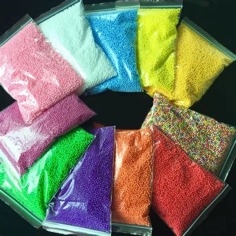 폴리스티렌 스티로폼 필러 공 병 Diy 눈 진흙 입자 액세서리 라임 공 거품에 대한 작은 작은 거품 구슬 14000 피스 공장신구 Aliexpress