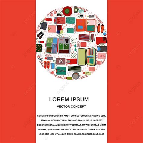 Vertical Template With Round Shape With Flat Lay Clothes Poster