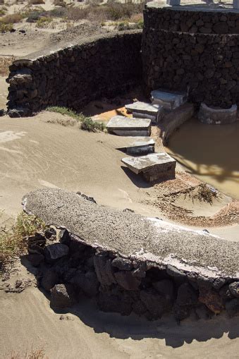 파마라 해변과 풍차의 아름다운 풍경 란자로테 카나리아 제도 스페인 갈색에 대한 스톡 사진 및 기타 이미지 갈색 고독 부정적인 감정 표현 구름 Istock