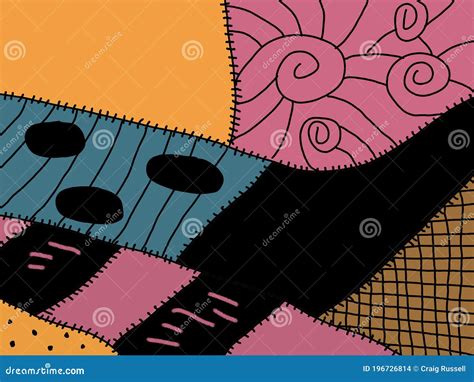 Sally Theme Patchwork Theme Design Stock Illustration Illustration Of