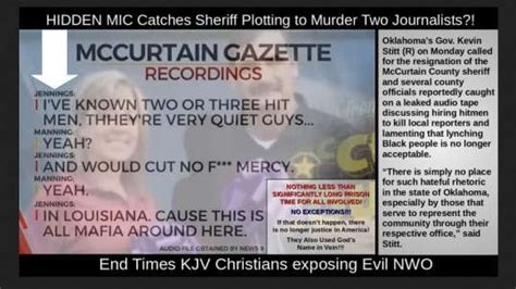 Hidden Mic Catches Sheriff Plotting To Murder Two Journalists