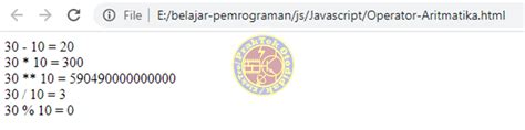 belajar javascript 5 jenis operator pada javascript praktek otodidak