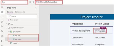 Power Apps Data Table Default Select Row