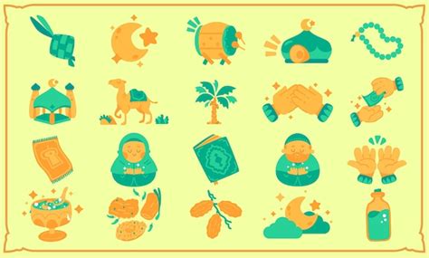 Premium Vector Asset Ramadhan Simple Green