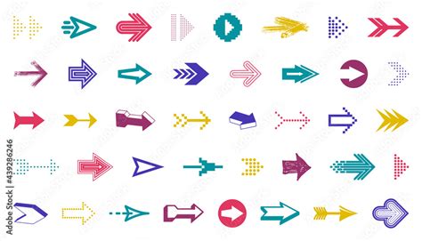 Diverse Arrow Cursors Vector Set Different Shapes Styles And Concepts