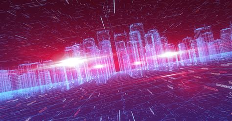 코드와 숫자로 만든 디지털 도시의 추상적 시각화 3d 그림 렌더링 5g에 대한 스톡 사진 및 기타 이미지 5g Smart City 0명 Istock