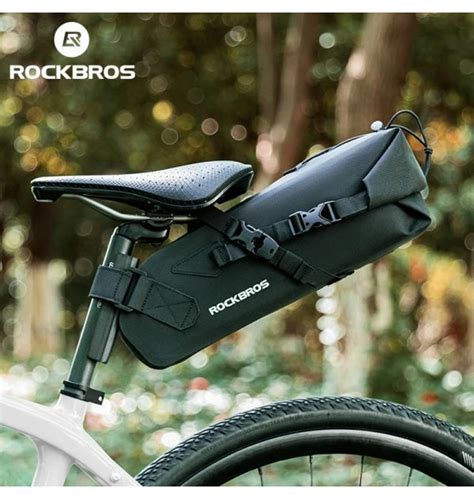 Rockbros 사이클링 안장 Mtb 도로 가방 대용량 3l 자전거 테일 백 방수 짧은 접이식 리어 티몬
