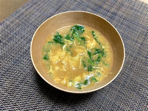 ほうれん草の卵とじ味噌汁 福岡県柳川で創業140年余、明治から変わらない味噌作りの鶴味噌醸造