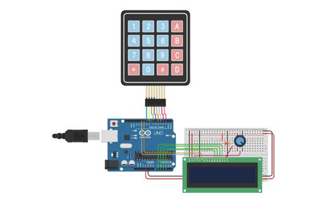 Circuit Design 4x4 Matrix Keypadelquiero Tinkercad