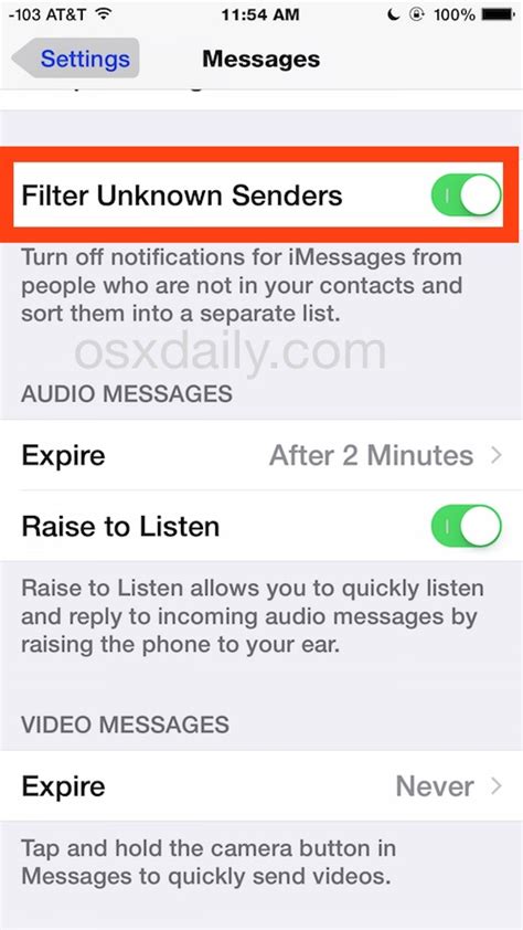 How To Filter Mute Unknown Senders Messages On IPhone IPad From Known Contacts