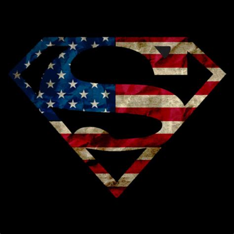 Patriotic Superman Logo American Flag Inspired Superhero Emblem