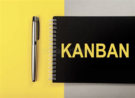 Kanban Or Lean Method In Management Concept Word On Black Notebook