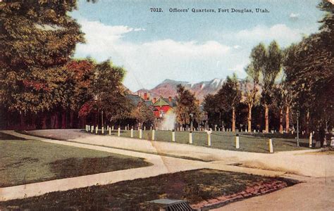 Fort Douglas Ut Utah Officers Quarters Military C1910s Postcard Ebay