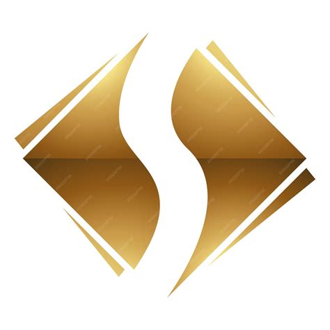 Premium Vector Golden Letter S Symbol On A White Background Icon 7