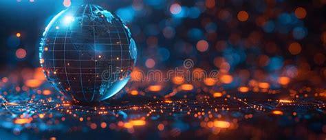 Digital World Pulse Internet Connectivity And Innovation Concept Digital Connectivity Stock