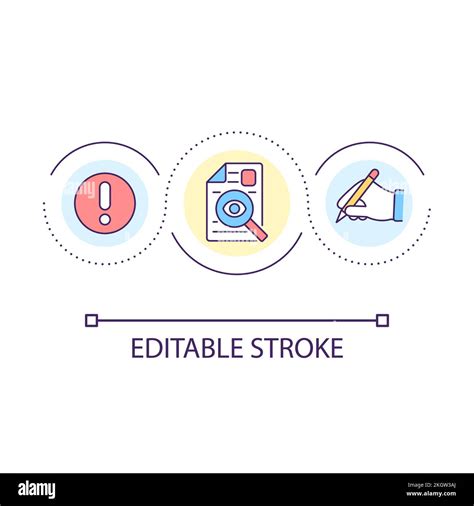 proofreading loop concept icon stock vector image and art alamy