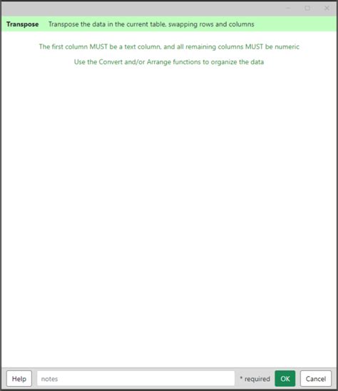 Transpose Analytics Edge Help
