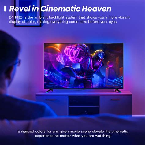 d1 pro real time ambient 32 120 inch tv led backlight kit kwumsy