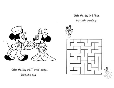 Mickey And Minnie Mouse Wedding Coloring Pages 2025