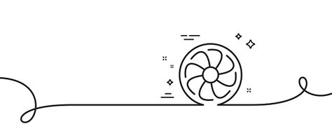 팬 엔진 라인 아이콘입니다 제트 터빈 표지판 컬이 있는 연속 라인 벡터 급기관에 대한 스톡 벡터 아트 및 기타 이미지 급기관 터빈 경첩 Istock
