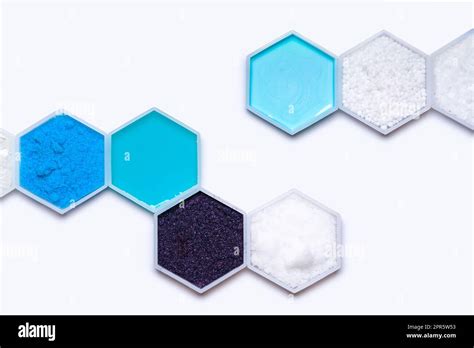Chemical Ingredient In Hexagonal Molecular Shaped Container Sodium