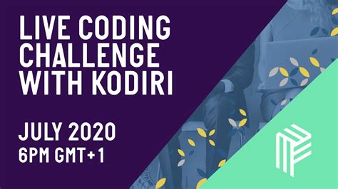 kodiri react and js coding challenge july 2020 live stream