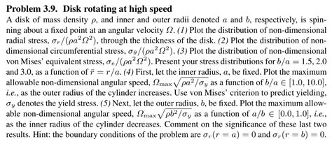 Solved Problem 39 Disk Rotating At High Speed A Disk Of
