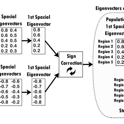A Sample Of Eigenvectors Elements Matching Process Download Scientific Diagram