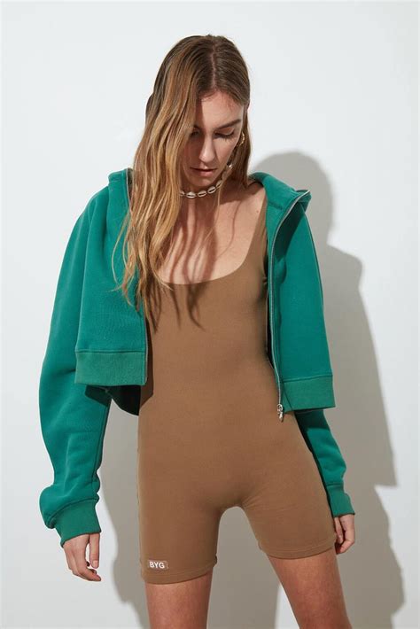 Kadın Kahverengi Askılı Mini Tulum Beyyoglu