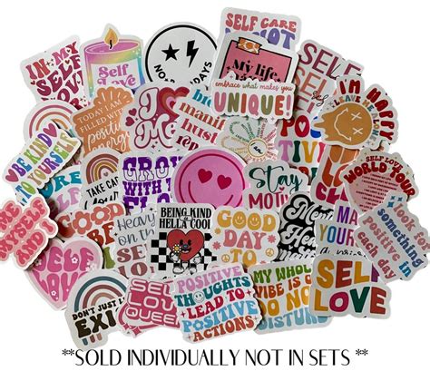 Self Love Stickers Self Love Club Motivational Stickers Uplifting