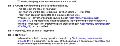 Flash Status Register Bsy1 Vs Cfgbsy Flag Which Stmicroelectronics Community