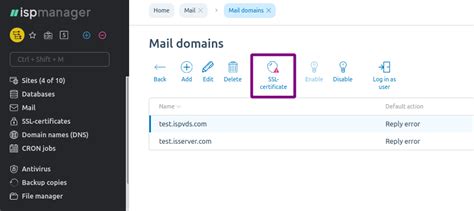 Configuring An Email Server S SSL Certificate ISPserver