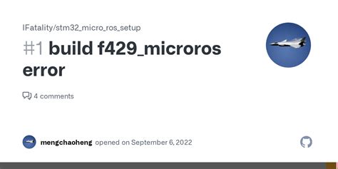 Build F429microros Error · Issue 1 · Lfatalitystm32microrossetup