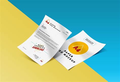 Free A4 Paper Mockups Mockuptree
