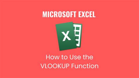 How To Use The Vlookup Function In Excel Step By Step