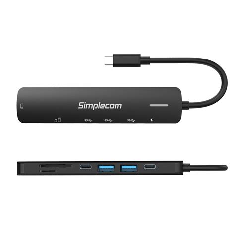 Simplecom Cht570 Usb C Superspeed 7 In 1 Multiport Hub Adapter Hdmi 2 0 Docking Station