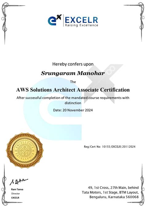 Manohar Srumgaram On Linkedin Aws Cloudcomputing Certification