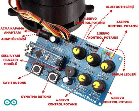 Armbot Arduino Robot Kol Kiti Öğrenen Versiyon Montajı Yapılmış Armbot Arduino Robot Kol Kiti Öğrenen Versiyon Montajı Yapılmış