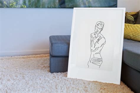 Jacob Line Art Naked Man Line Art Printable Wall Art Art Print Nude Line Art Man Male