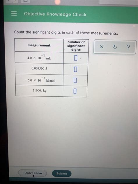 Solved E Objective Knowledge Check Count The Significant