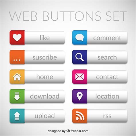Free Vector Modern Web Buttons Pack