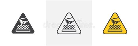 Caution Hot Surface Sign Don T Touch Heat Burn Beware Warning Vector