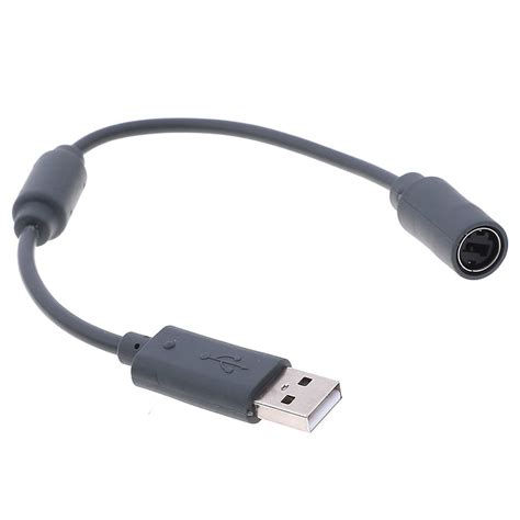 Wired Controller Usb Breakaway Adapter Cable Cord For Xbox 360 Gray 23cm