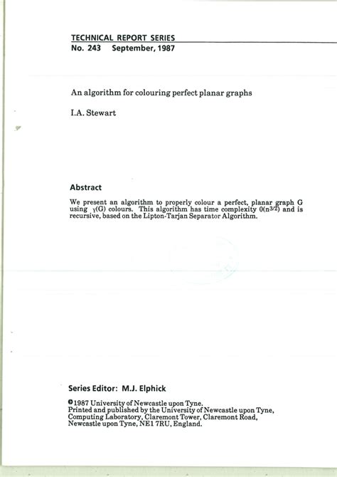 Pdf An Algorithm For Colouring Perfect Planar Graphs