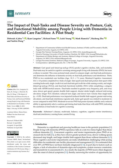 Pdf The Impact Of Dual Tasks And Disease Severity On Posture Gait