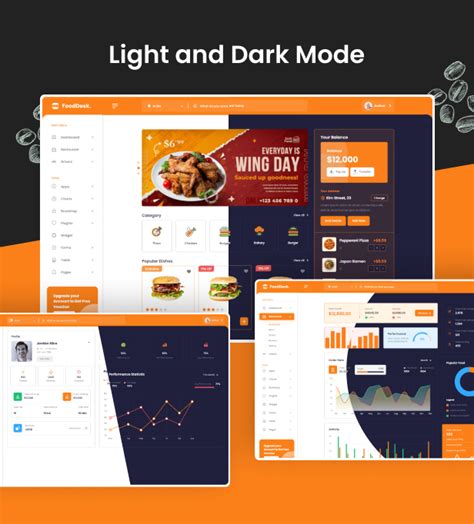 Fooddesk Django Food Delivery Admin Dashboard Bootstrap Template Thememag