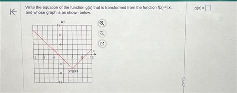 Solved Write The Equation Of The Function G X That Is