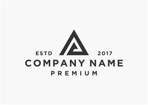 Premium Vector Letter P Triangle Logo Design Vector Illustration Template